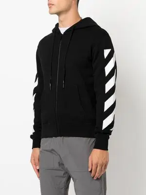 Off-White Arrows-print Cotton Zip-up Hoodie