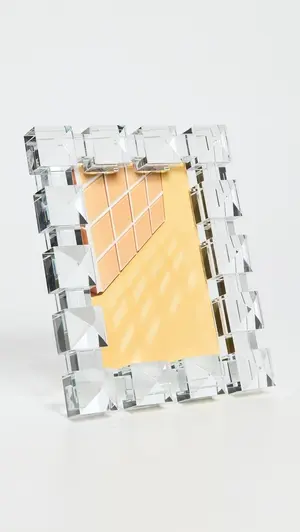 TIZO DESIGN Glass Square Pyramid Photo Frame 4x6