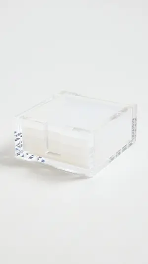 TIZO DESIGN Lucite Coaster Set - Clear/white