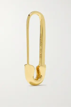 ANITA KO Safety Pin 18-karat Single Earring - Gold