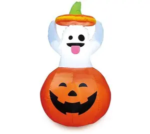 JOIEDOMI 5 Ft Ghost In Pumpkin Inflatable - One-color