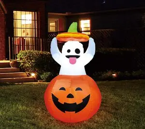 JOIEDOMI 5 Ft Ghost In Pumpkin Inflatable