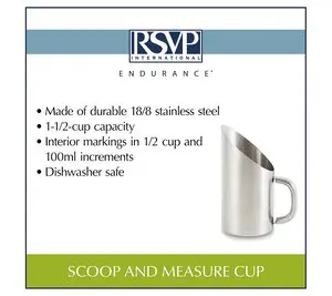 RSVP 1.5-cup Scoop And Measure Cup