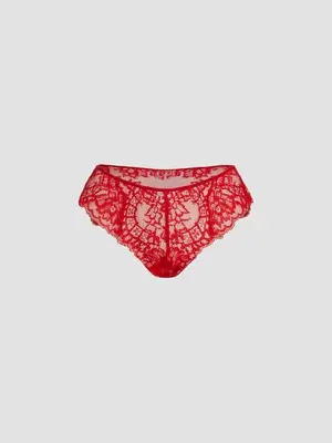 Wolford Belle Fleur Lace Bikini Brief - Red