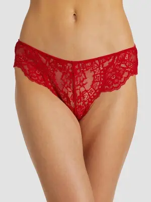 Wolford Belle Fleur Lace Bikini Brief - Red