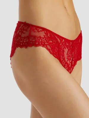 Wolford Belle Fleur Lace Bikini Brief - Red