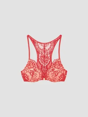Wolford Belle Fleur Push-up Demi Bra - Red
