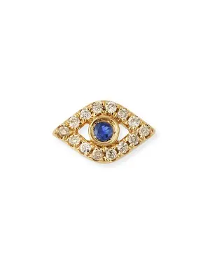SYDNEY EVAN Sydney Evan 14k Diamond Mini Evil Eye Single Stud Earring Rose Gold
