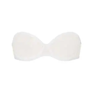 SKIMS Ultra Fine Mesh Strapless Bra White
