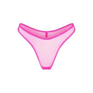 SKIMS Ultra Fine Mesh Thong - Fuchsia