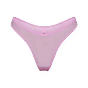 SKIMS Ultra Fine Mesh Thong Petal