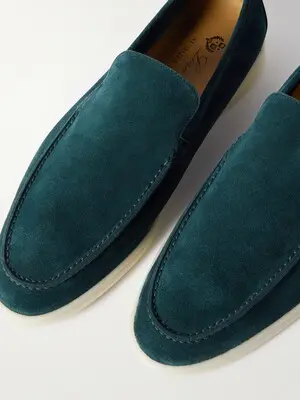 Loro Piana Summer Walk Suede Loafers