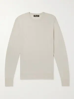 Loro Piana Slim-fit Baby Cashmere Sweater - Neutrals