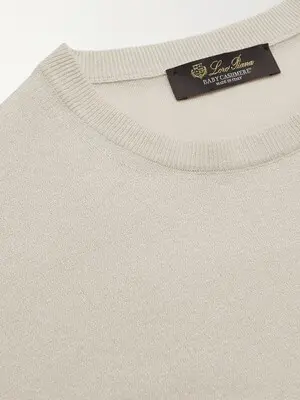 Loro Piana Slim-fit Baby Cashmere Sweater - Neutrals