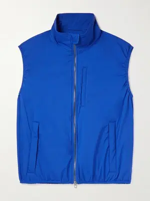 Loro Piana Tilman Slim-fit Padded Shell Gilet - Blue
