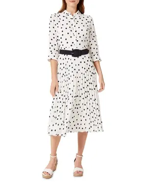 HOBBS LONDON Leona Spot Print Midi Dress