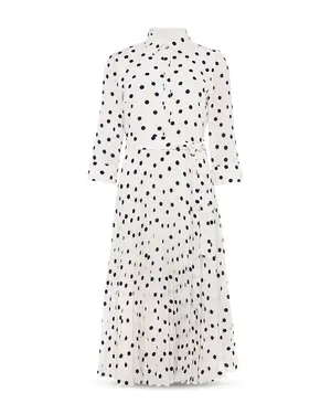 HOBBS LONDON Leona Spot Print Midi Dress