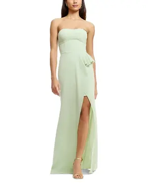 Dress The Population Kai Strapless Gown - Sage