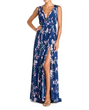 Women's Plunge Neck Maxi Dresses