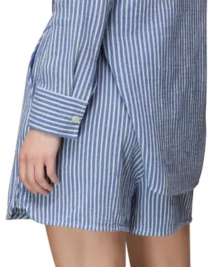 Whistles Olivia Striped Cotton Shorts - Multicolour