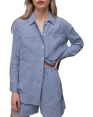 Whistles Olivia Striped Cotton Shorts