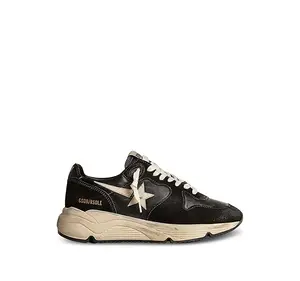GOLDEN GOOSE Lace Up Running Sneakers - Black/white