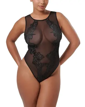 Bluebella Etienne Thong Bodysuit - Black