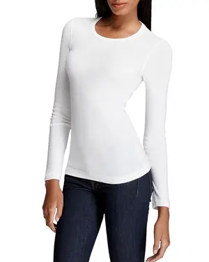 Women's White Long Sleeve Tees