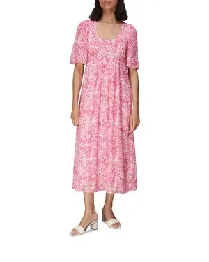 Whistles Abstract Batik Midi Dress