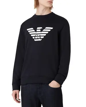 Emporio Armani Essential Jersey Logo Sweatshirt - Navy