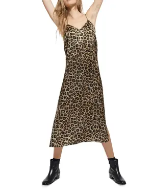 The Kooples Silk Print Slip Dress