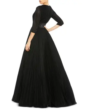 Mac Duggal Ieena Collection Shimmer Gown - Black