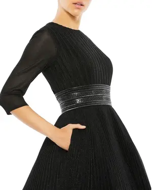 Mac Duggal Ieena Collection Shimmer Gown - Black