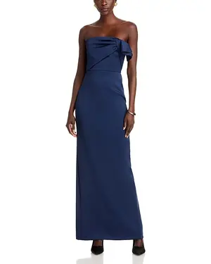 Black Halo Divina Strapless Gown - Pacific Blue