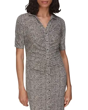 Whistles Leopard Print Shirt Dress