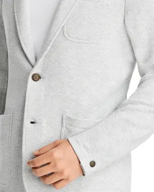 Faherty Brand Inlet Slim Fit Knit Blazer - Heather Gray