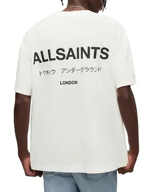 ALLSAINTS Underground Organic Cotton Logo Graphic Tee Aspen White