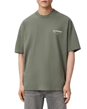 ALLSAINTS Underground Organic Cotton Logo Graphic Tee - Maple Green