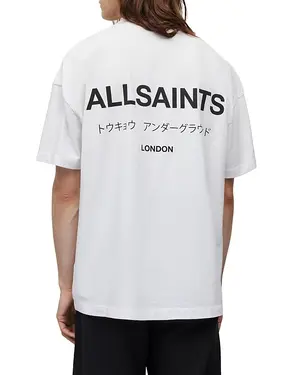 ALLSAINTS Underground Organic Cotton Logo Graphic Tee Optic White
