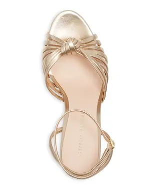 LOEFFLER RANDALL Rivka Platform High Block Heel Sandals - Champagne