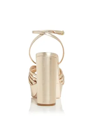 LOEFFLER RANDALL Rivka Platform High Block Heel Sandals - Champagne