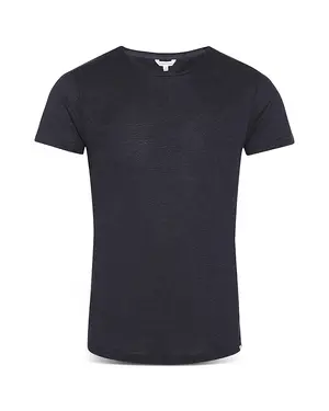 Orlebar Brown Ob-t Linen Solid Tee - Navy