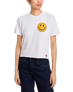Aviator Nation Aviator Nation Smiley Face Graphic Tee White