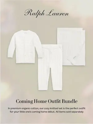 Polo Ralph Lauren Organic Cotton Pointelle Blanket - Cream