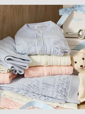 Polo Ralph Lauren Organic Cotton Pointelle Blanket - Cream