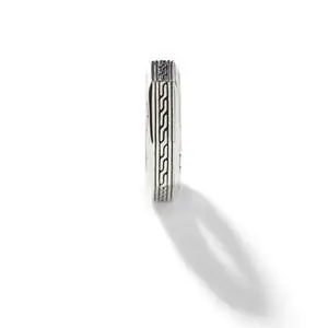 John Hardy Carved Chain Geometric Band Ring