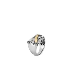 John Hardy Classic Chain Keris Dagger Ring With Damascus Steel - Multicolor