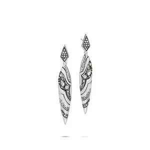 John Hardy Marquis Drop Earrings With Diamonds