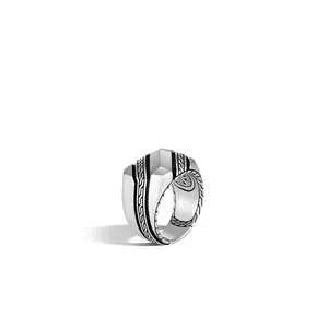 John Hardy Classic Chain Signet Ring - Multicolor