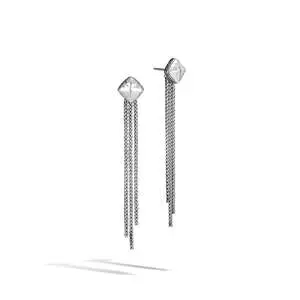 John Hardy Hammered Sugarloaf Transformable Tassel Earrings - Multicolor